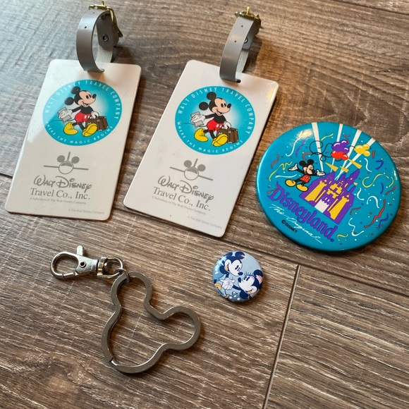 Disney | Other | Bundle Of Mickey Mouse Luggage Tags Two Pins And A ...